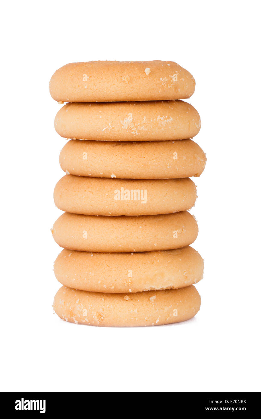 Pile of cookies, isolated on white background Stock Photo - Alamy
