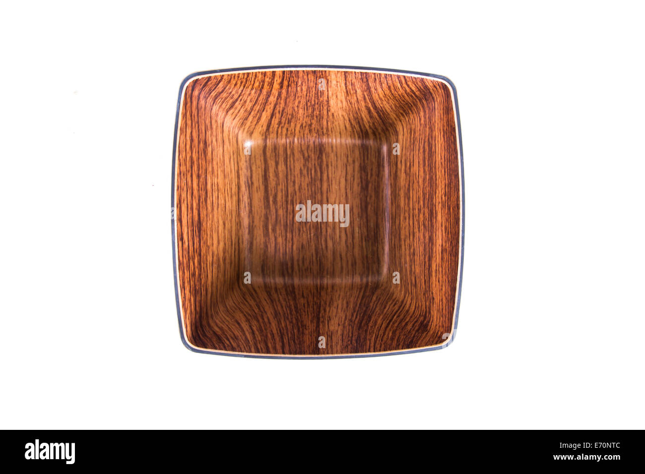 Top view of wooden bowl, isolated on white background Stock Photo - Alamy