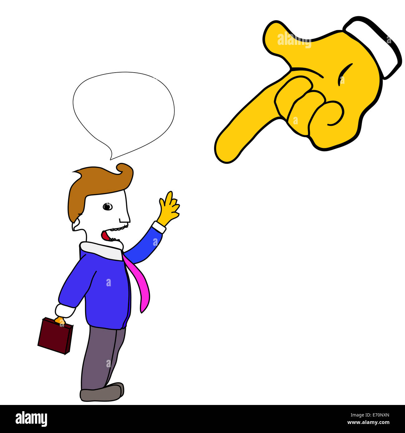 Latecomer to the office Stock Photo - Alamy