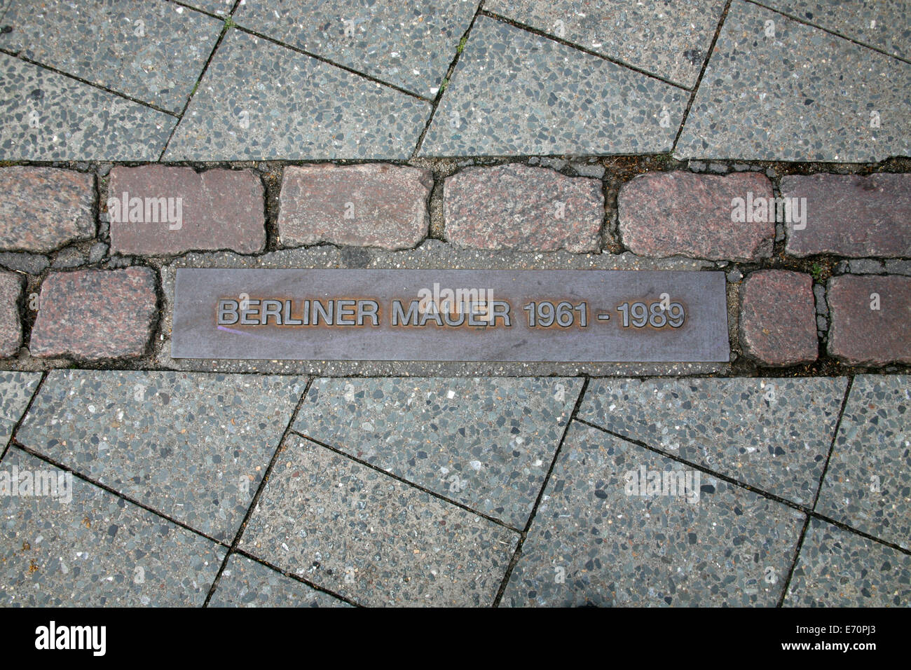 Marking of the course of the Berlin Wall, Berlin, Germany Stock Photo ...