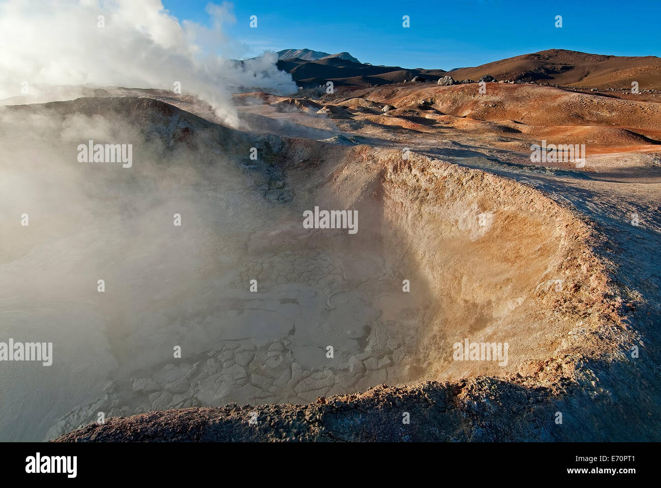 Primordial landscape, Sol de Mañana, Altiplano, Bolivia Stock Photo - Alamy