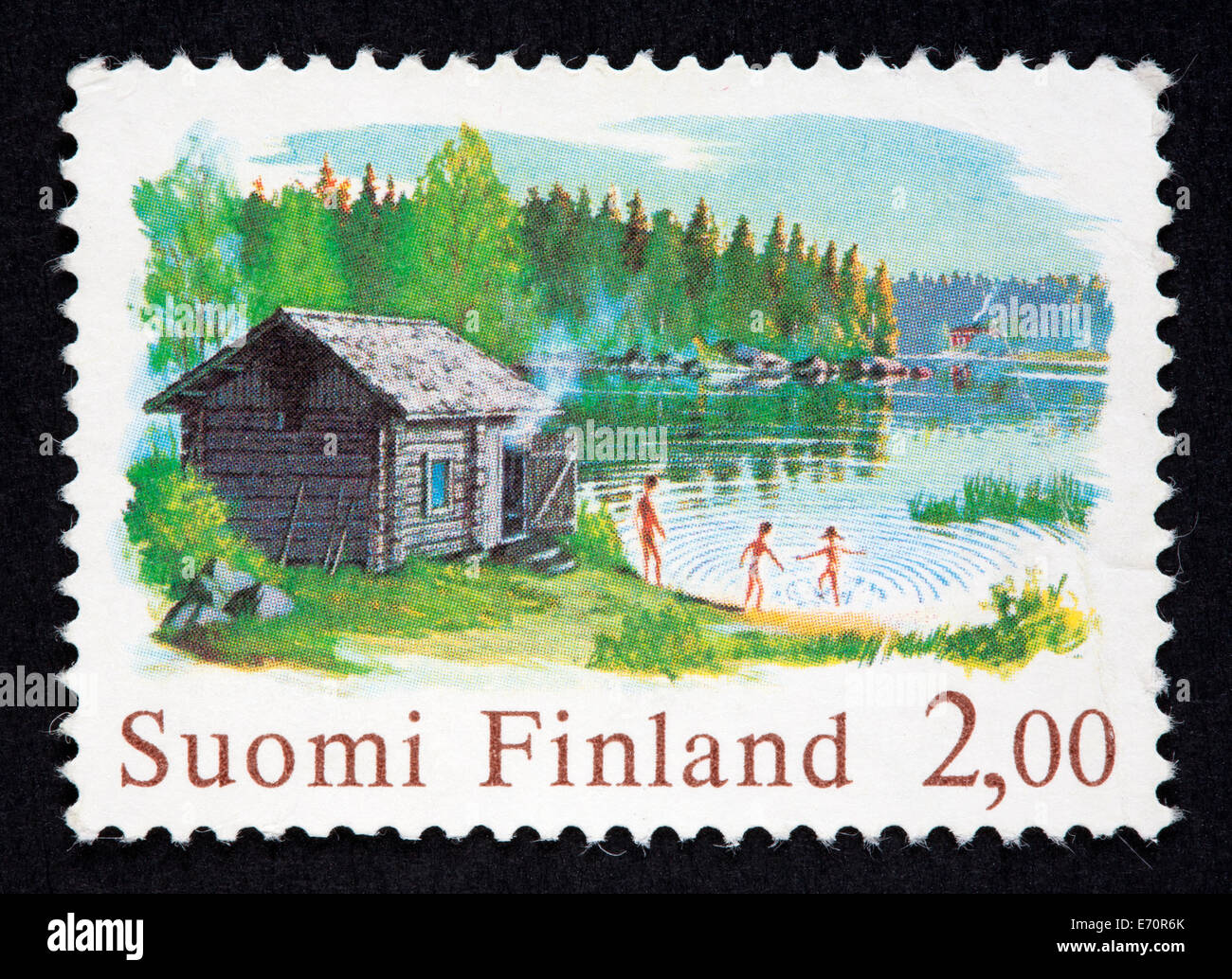 Finnish postage stamp Stock Photo - Alamy