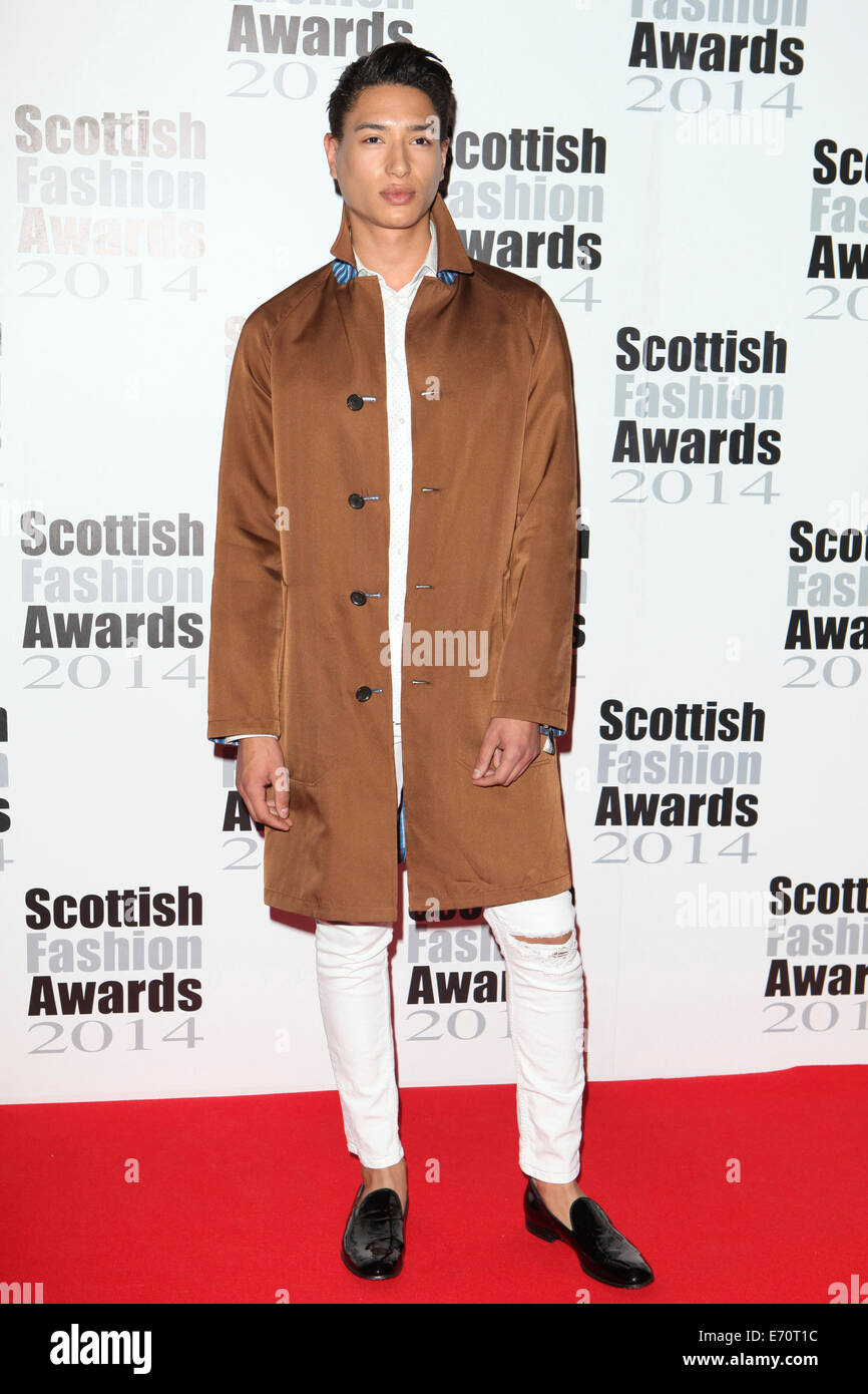 Nat Weller arriving for the Scottish Fashion Awards 2014, London. 01/09 ...