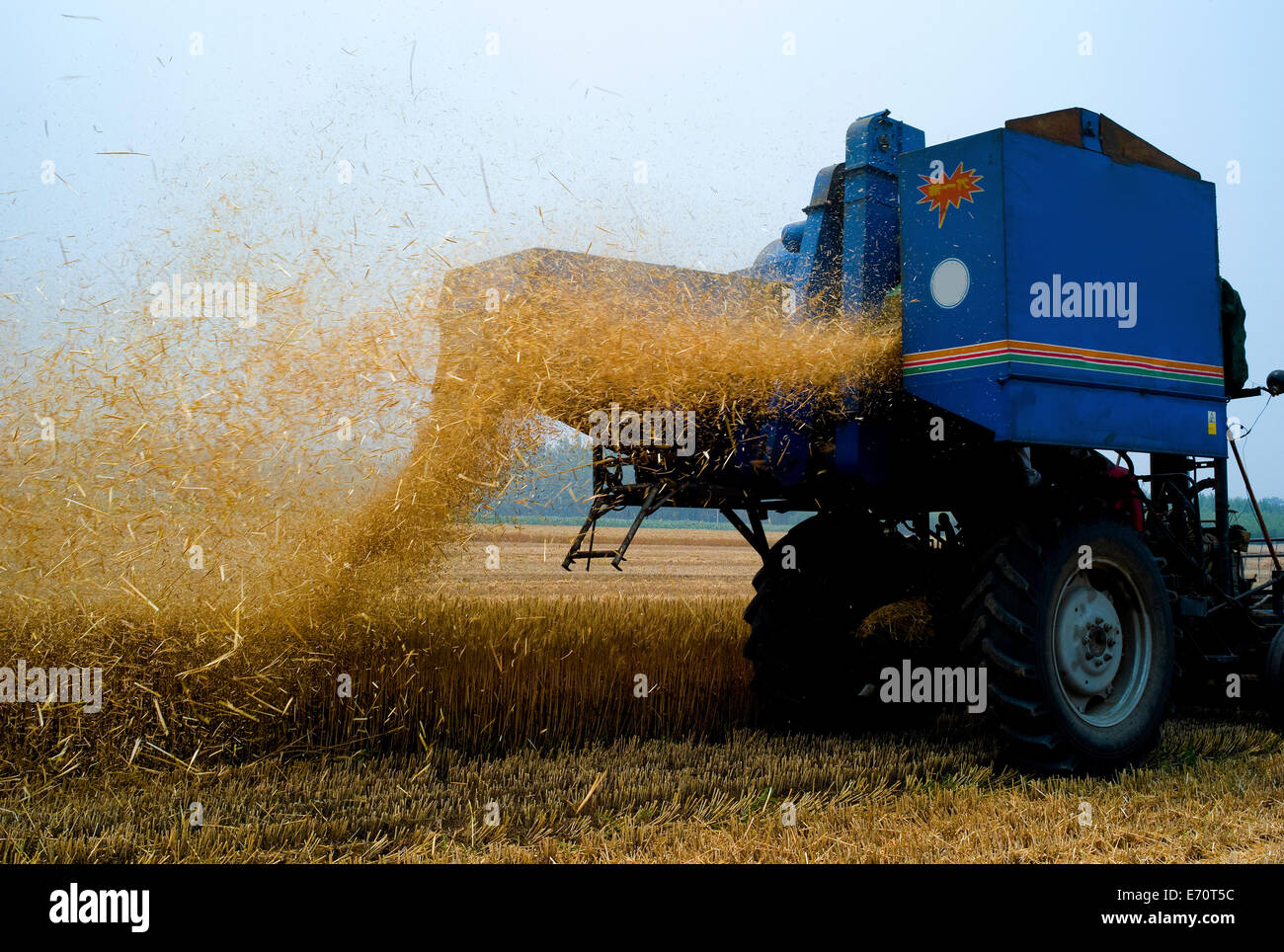 Agricultural combine harvester Stock Photo - Alamy