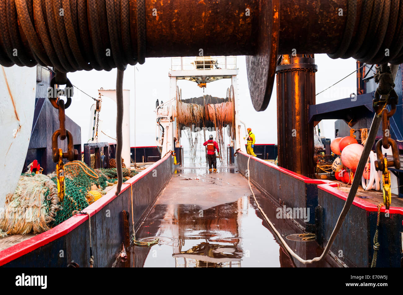 Pollack fishing in the Bering Sea - July 2014 Stock Photo - Alamy