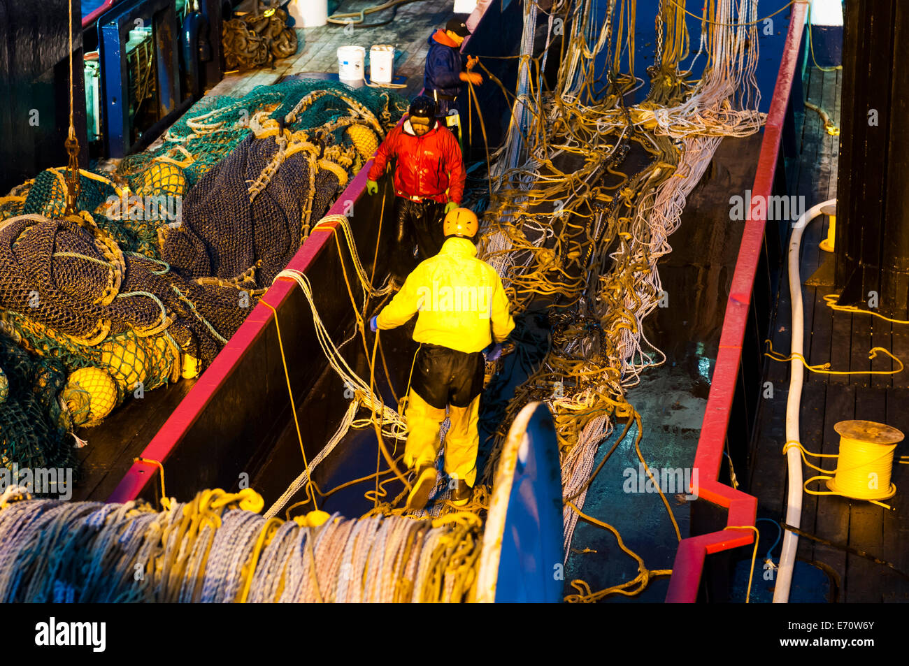 Pollack fishing in the Bering Sea - July 2014 Stock Photo - Alamy