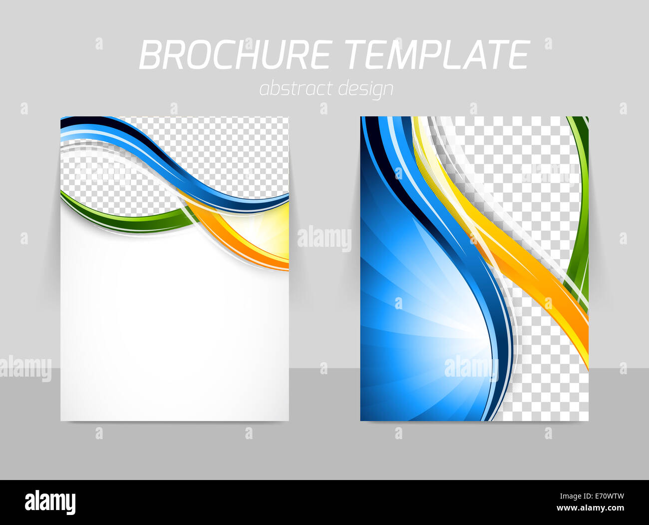 Flyer back and front template design Stock Photo - Alamy