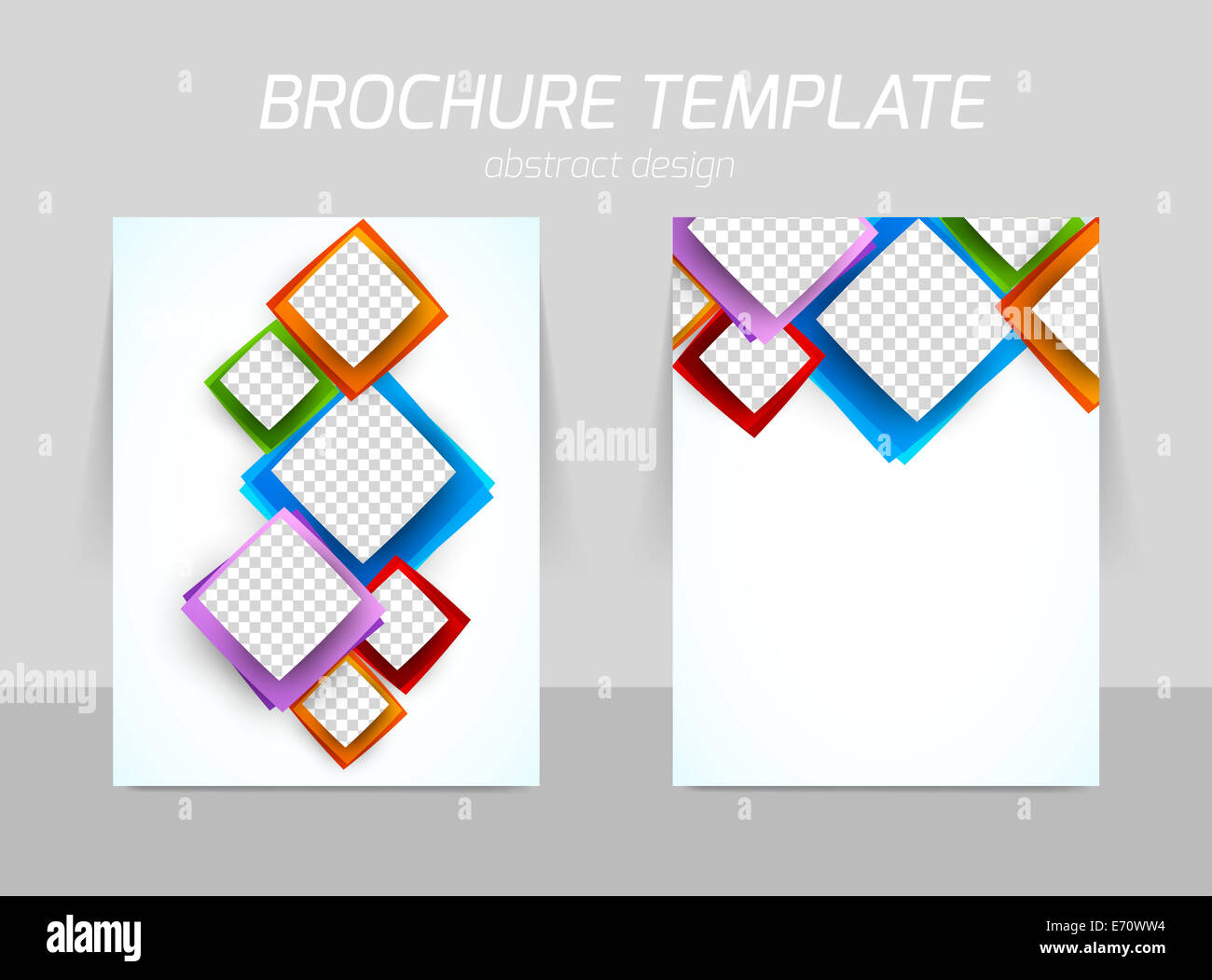 Flyer back and front template design Stock Photo - Alamy