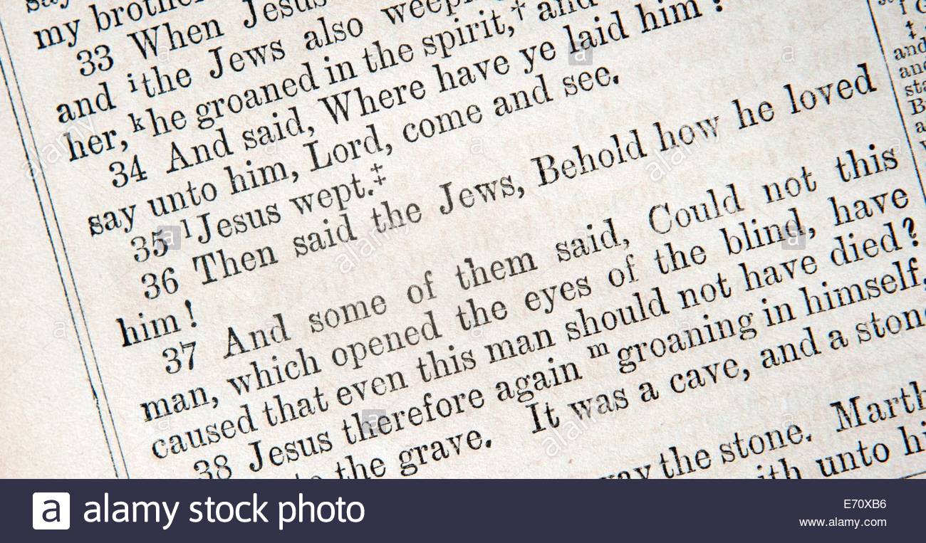 Jesus Wept Stock Photos & Jesus Wept Stock Images - Alamy