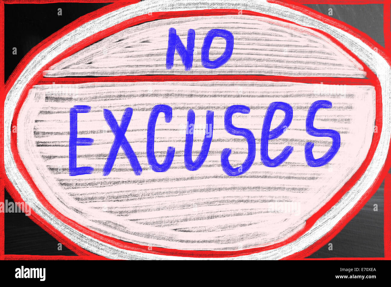 no excuses concept Stock Photo - Alamy