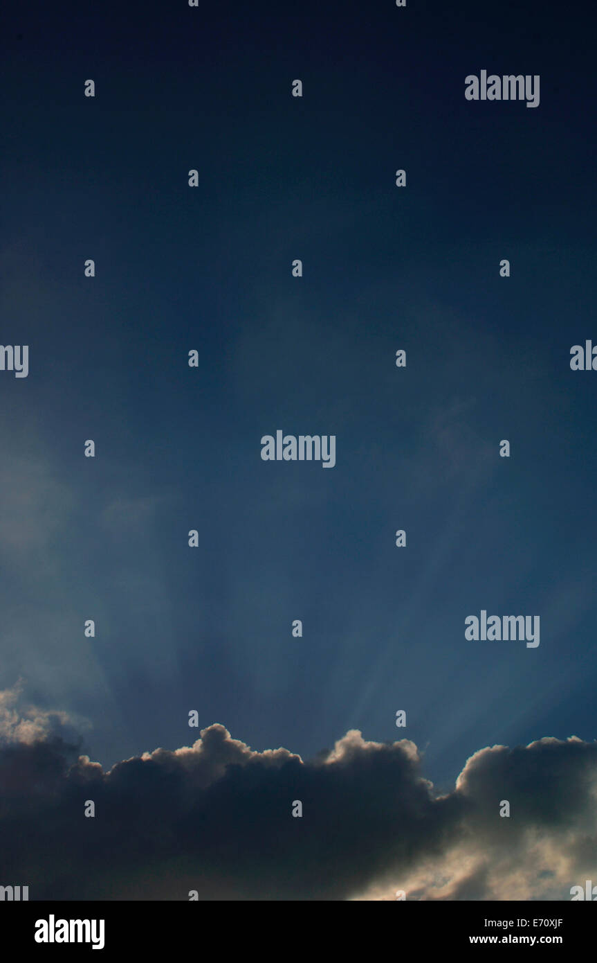 Sunbeams Breaking From A Cloud Stock Photo - Alamy