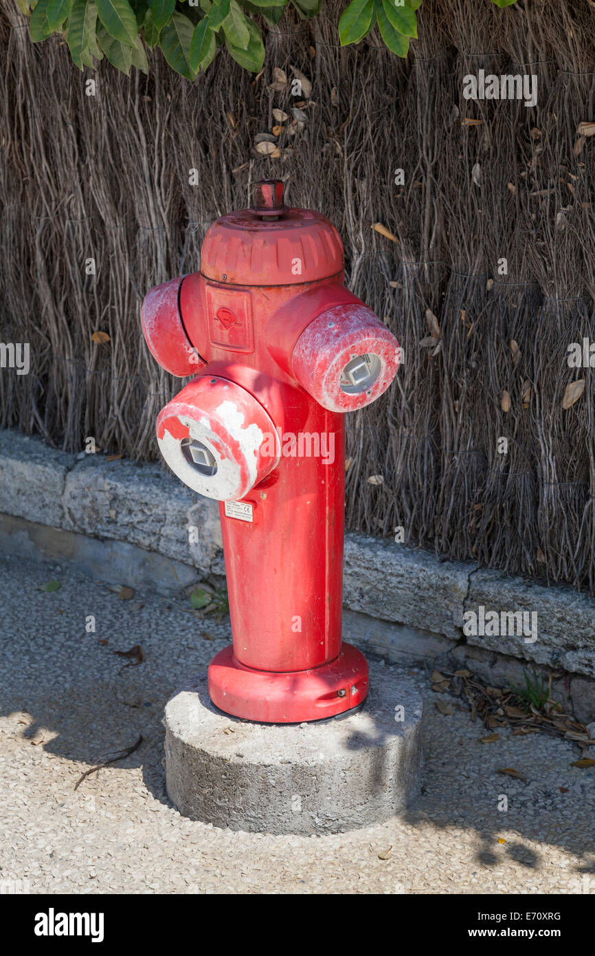 Red French fire Hydrant Stock Photo - Alamy