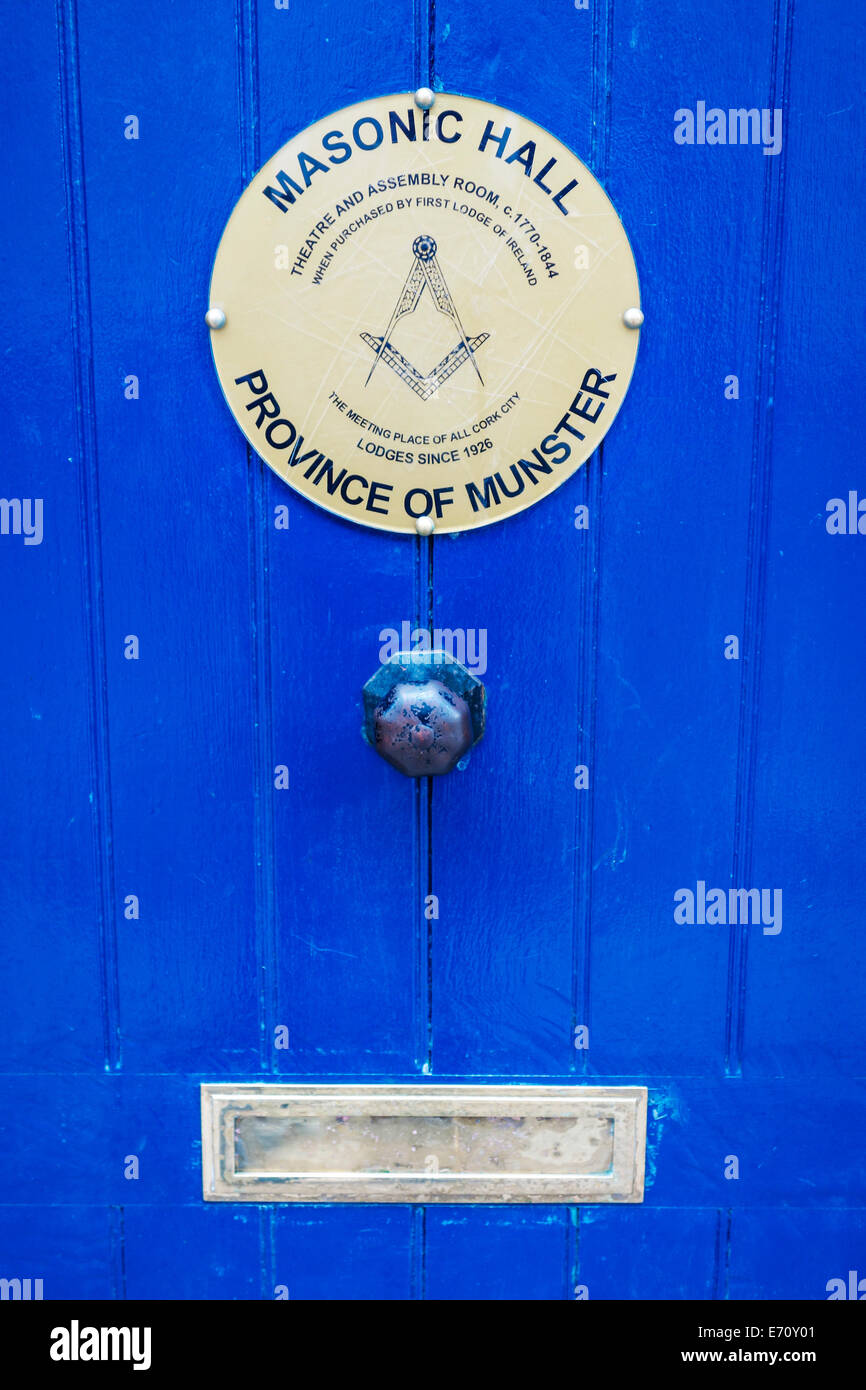The door to the masonic hall in cork hi-res stock photography and ...