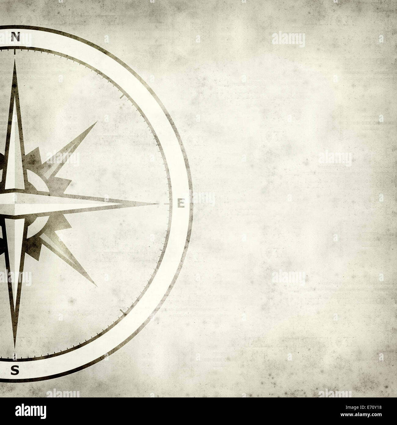 textured old paper background with compass symbol Stock Photo - Alamy