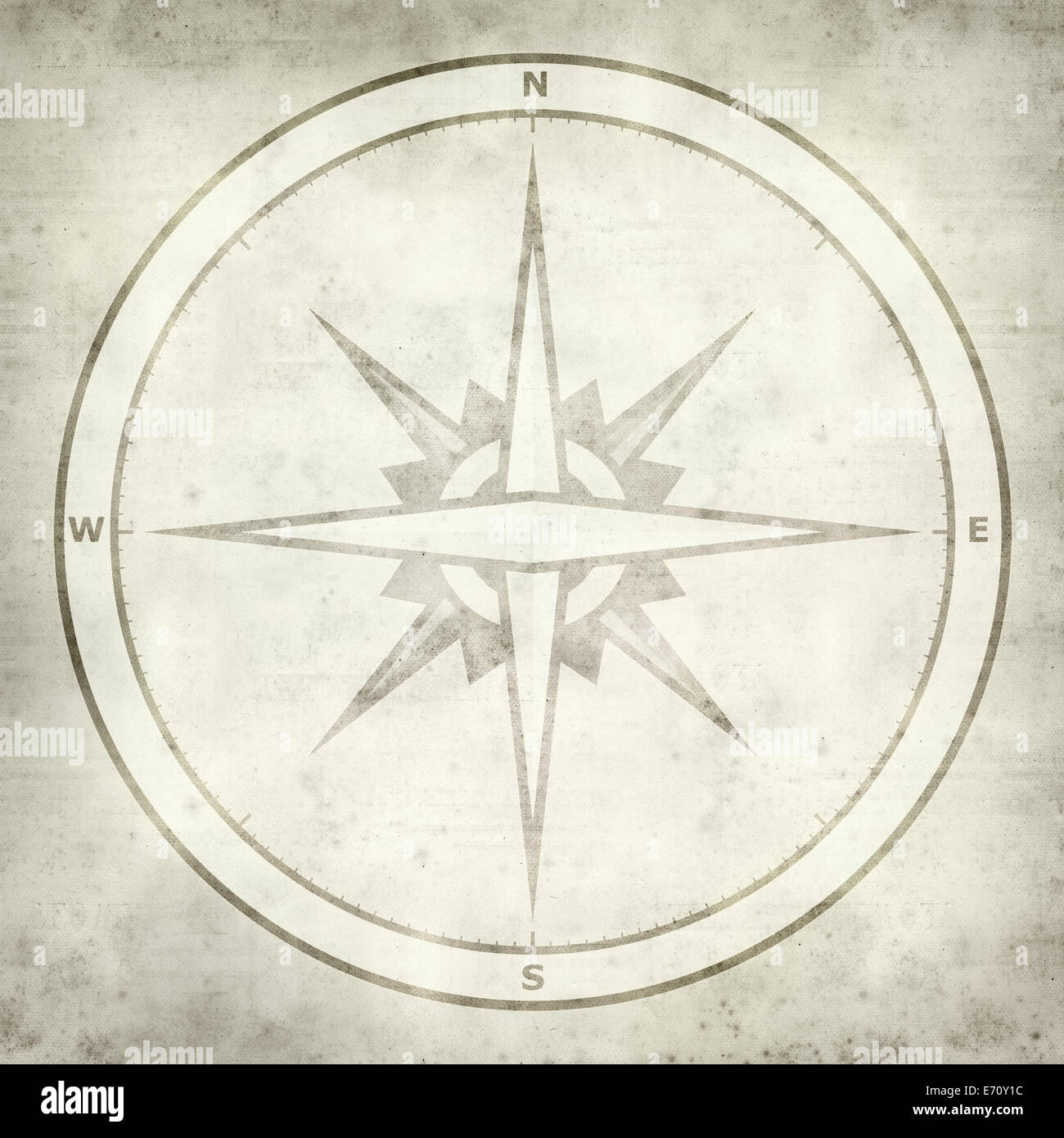 textured old paper background with compass symbol Stock Photo - Alamy