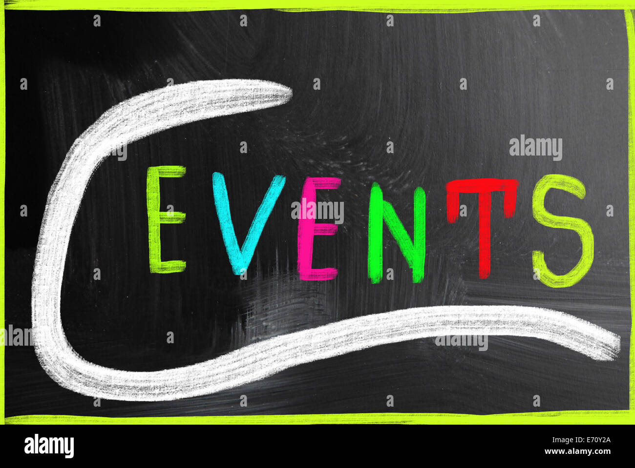 Blackboard events hi-res stock photography and images - Alamy