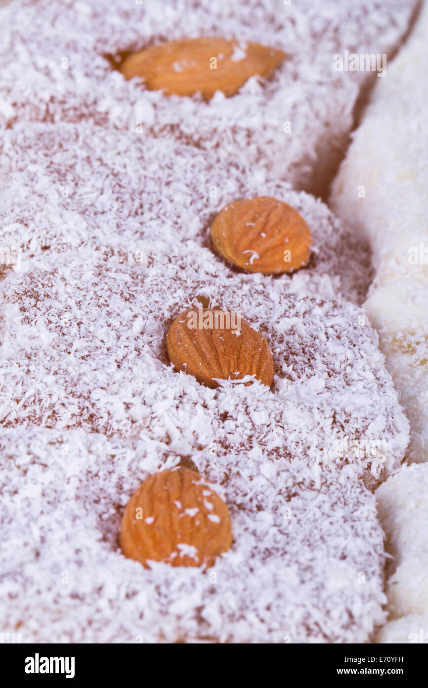 Turkish sweet delights in row Stock Photo - Alamy