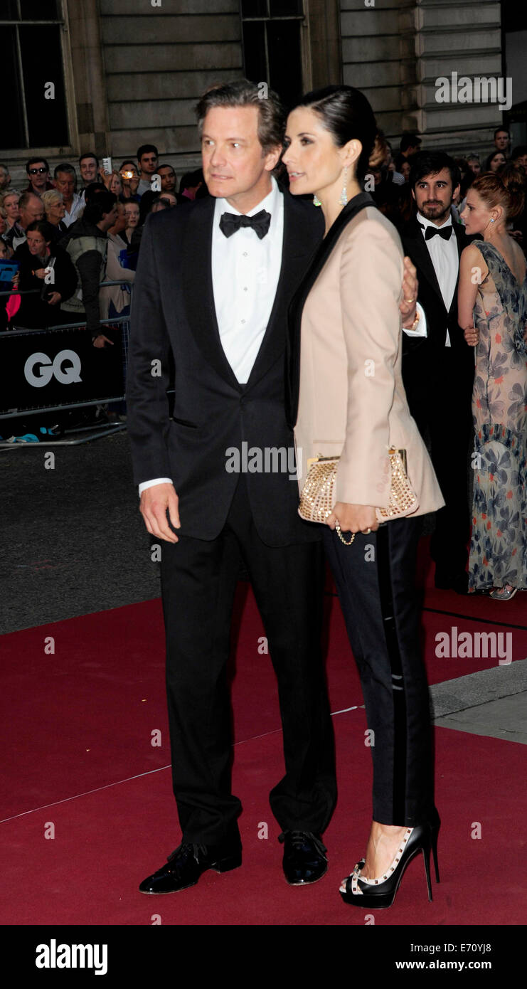 London, UK. 2nd Sep, 2014. Colin & Livia Firth attend the GQ Men of the ...