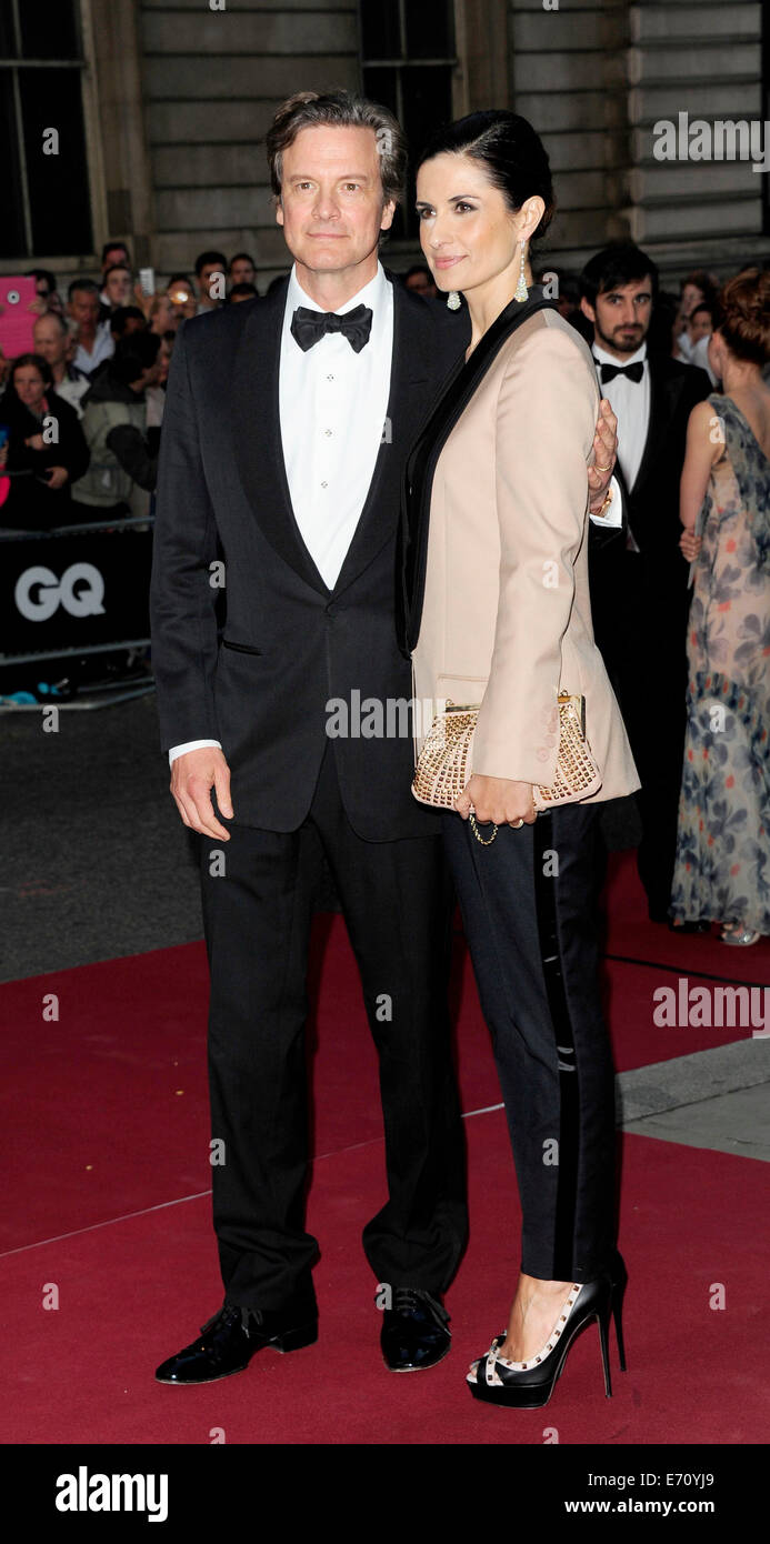 London, UK. 2nd Sep, 2014. Colin & Livia Firth attend the GQ Men of the ...