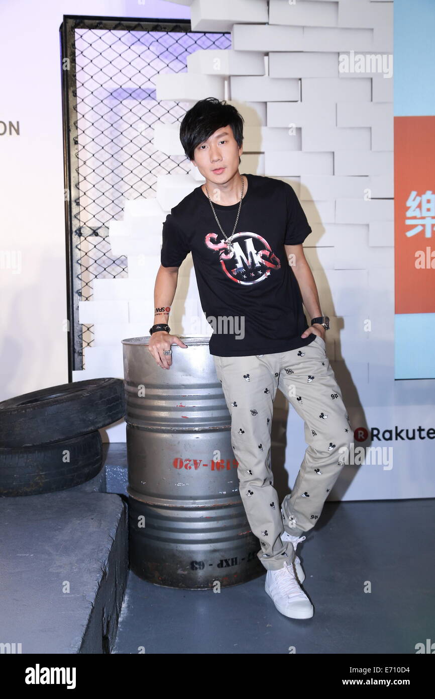 Taipei. 1st Sep, 2014. Singer JJ Lin attends a commercial activity in ...