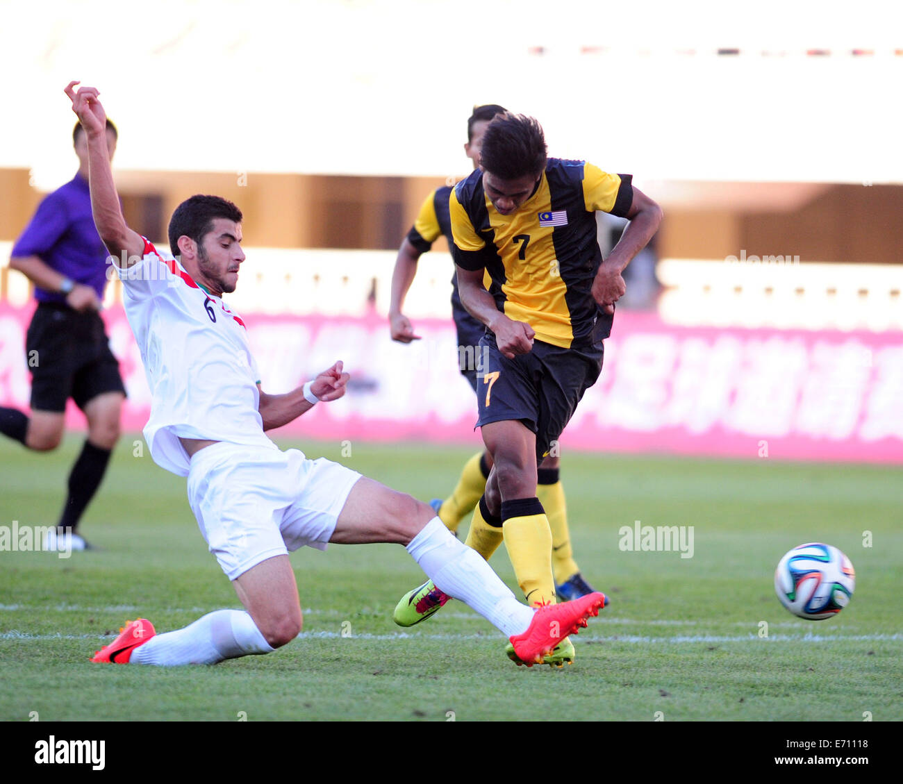 Xi'an, China's Shaanxi Province. 3rd Sep, 2014. Malaysian U19 team's ...