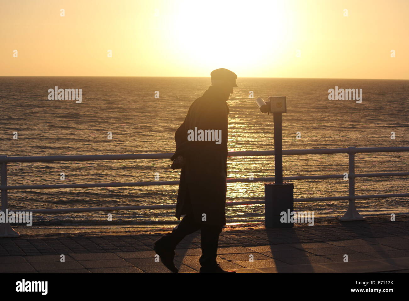ABERYSTWYTH PROMENADE AT SUNSET Stock Photo - Alamy