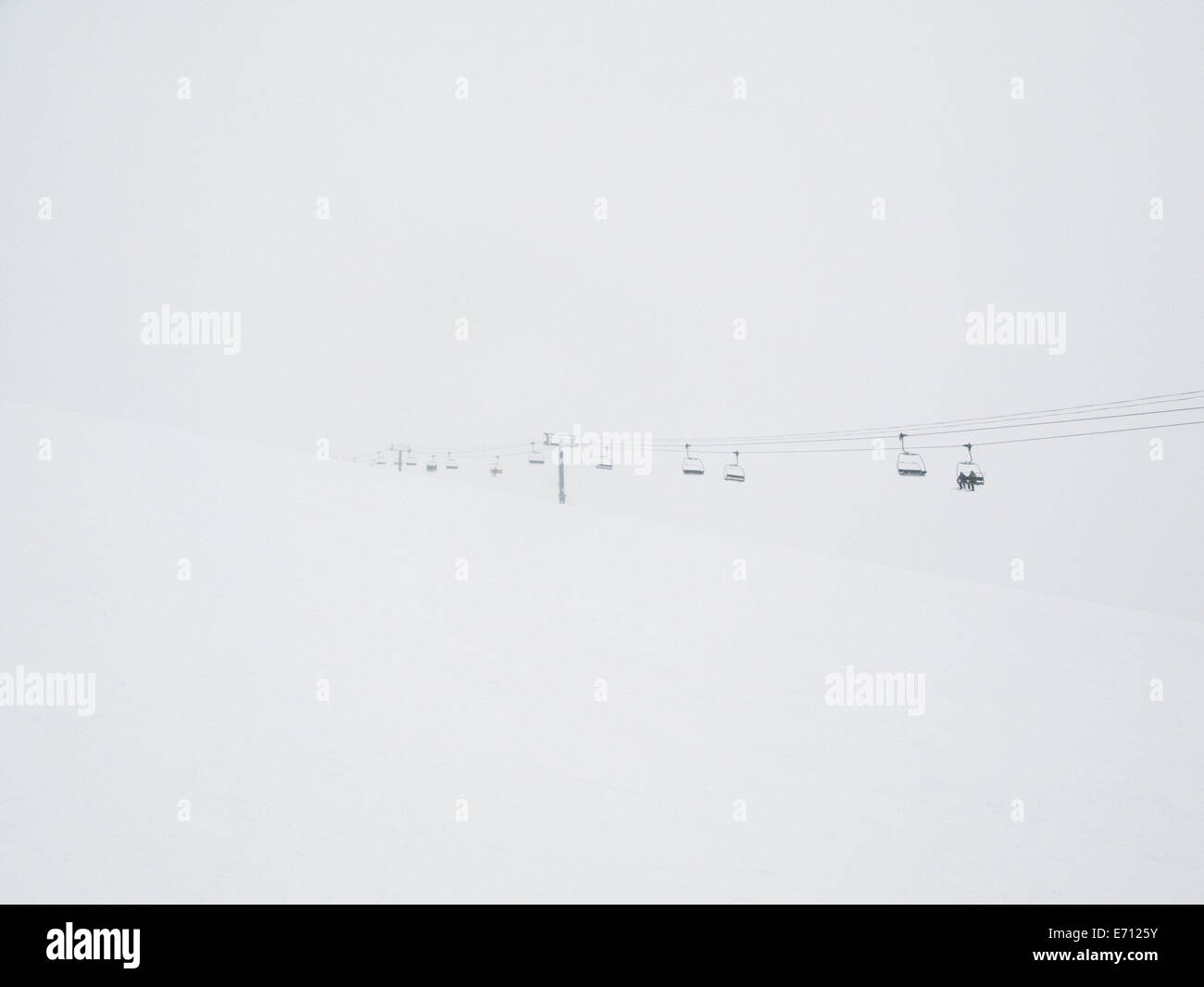 Ski lift moving over hi-res stock photography and images - Alamy