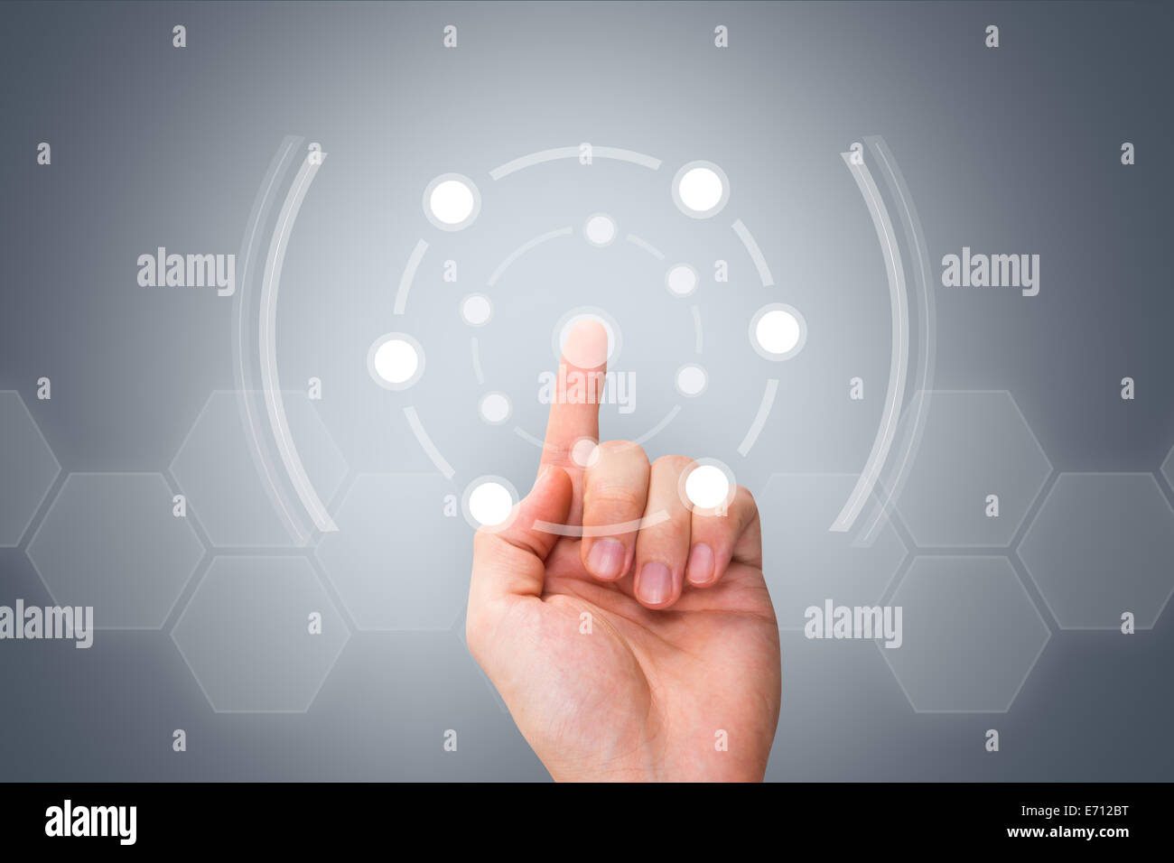 Man hand pressing chart hi-res stock photography and images - Alamy
