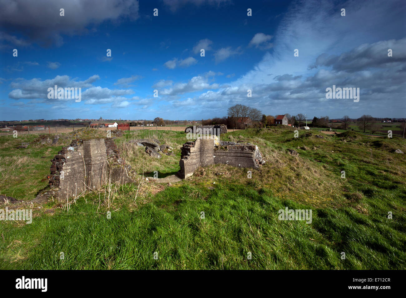 Ypres-Ieper WW1 Battlefield, 1914-1918, Belgium. Ruins of Chateau de la ...