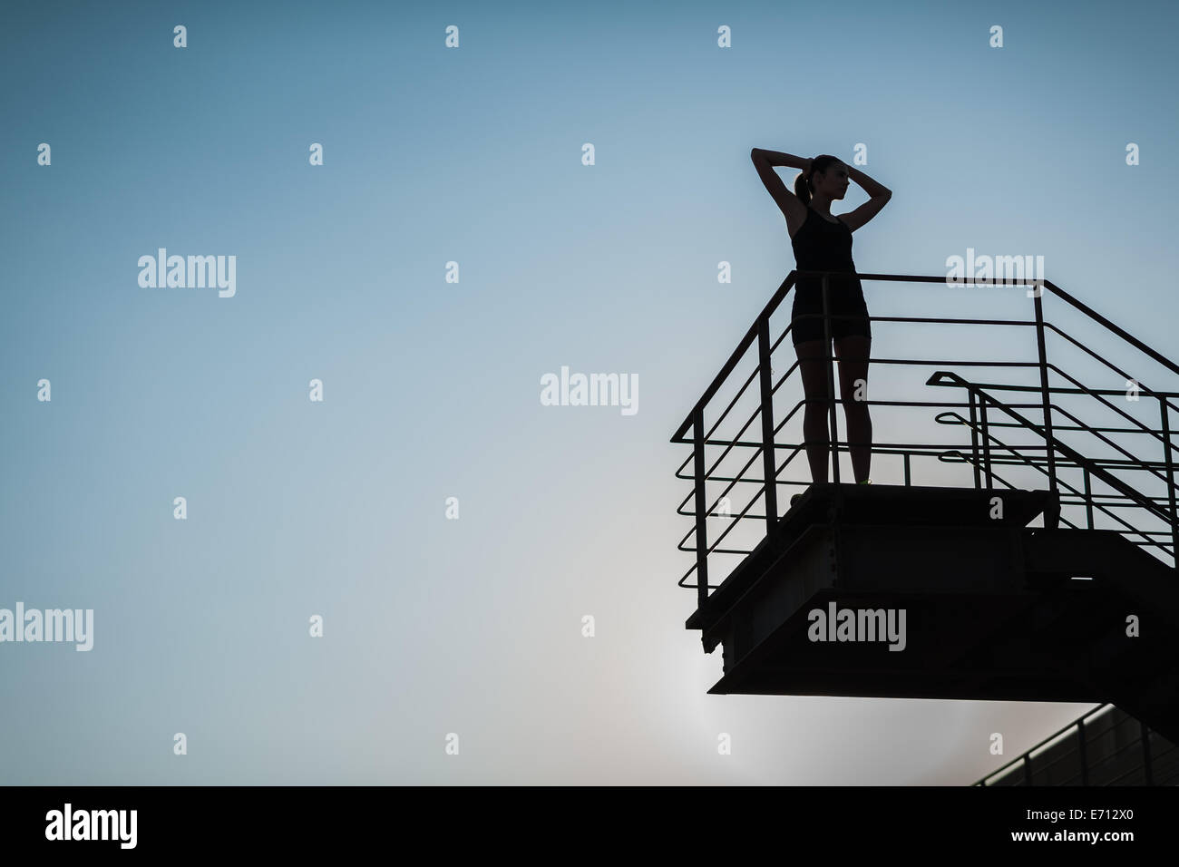 Woman standing on high hi-res stock photography and images - Alamy