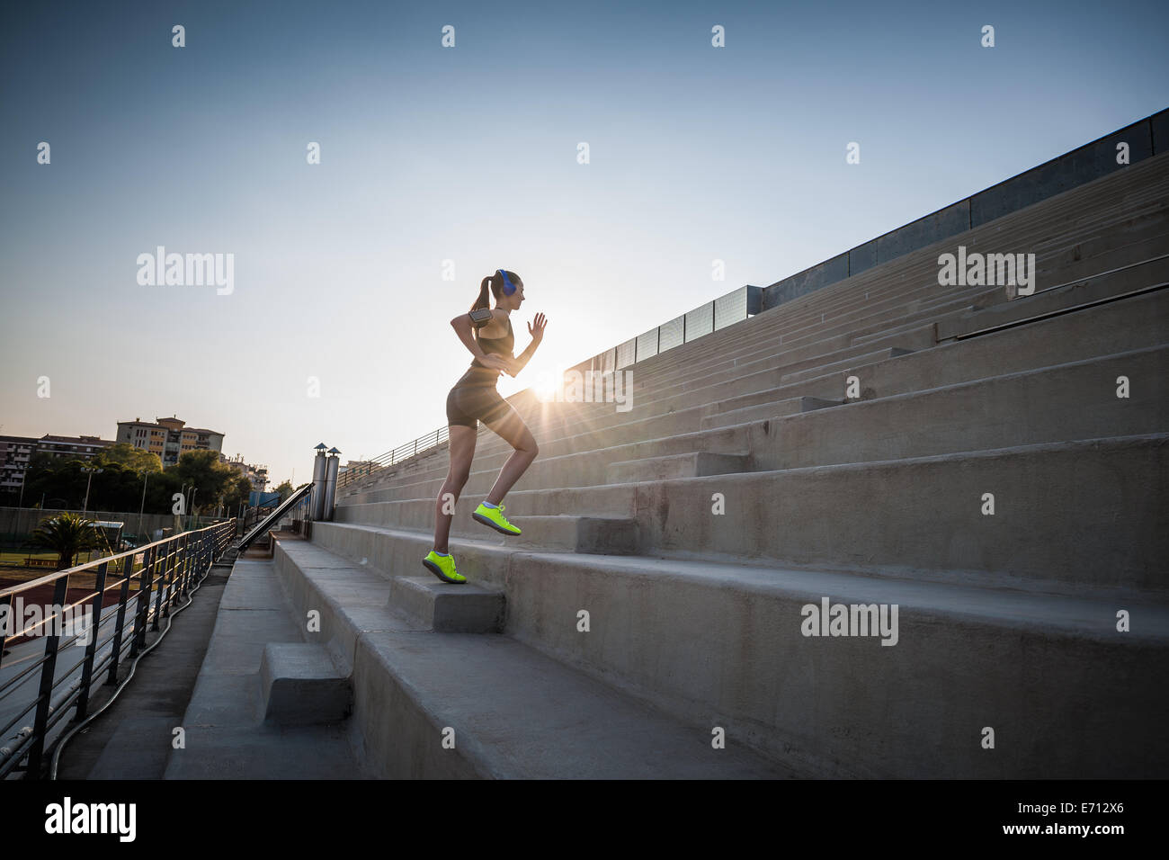 Running up steps hi-res stock photography and images - Alamy