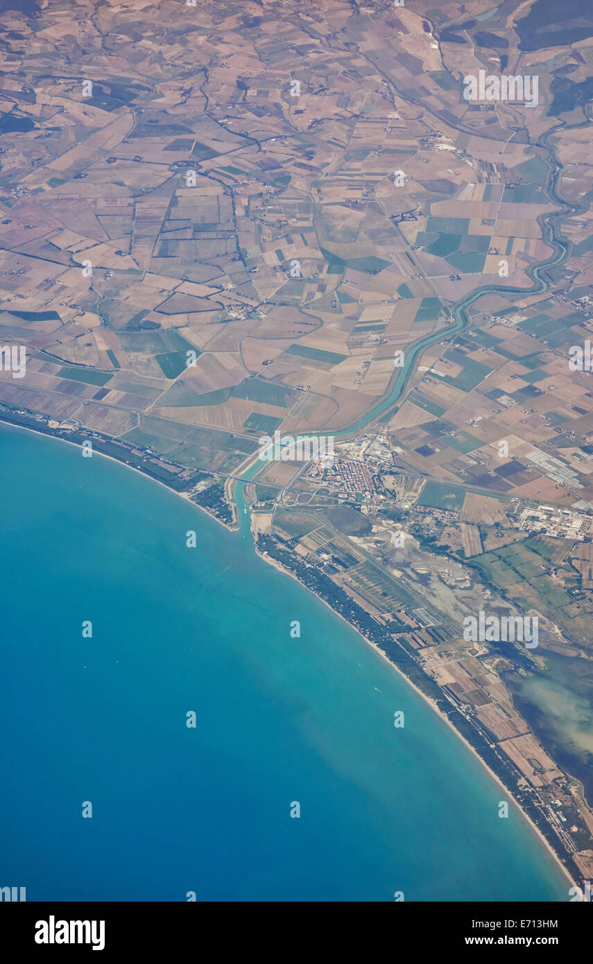 Aerial view of coastline, Rome, Italy Stock Photo - Alamy