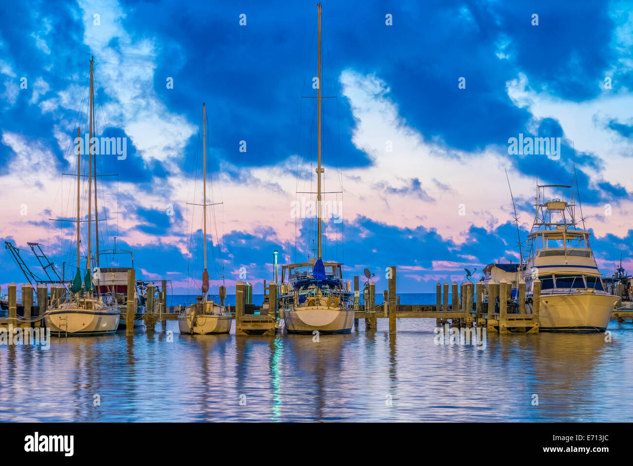USA, Texas, Fulton Harbor in the evening Stock Photo - Alamy