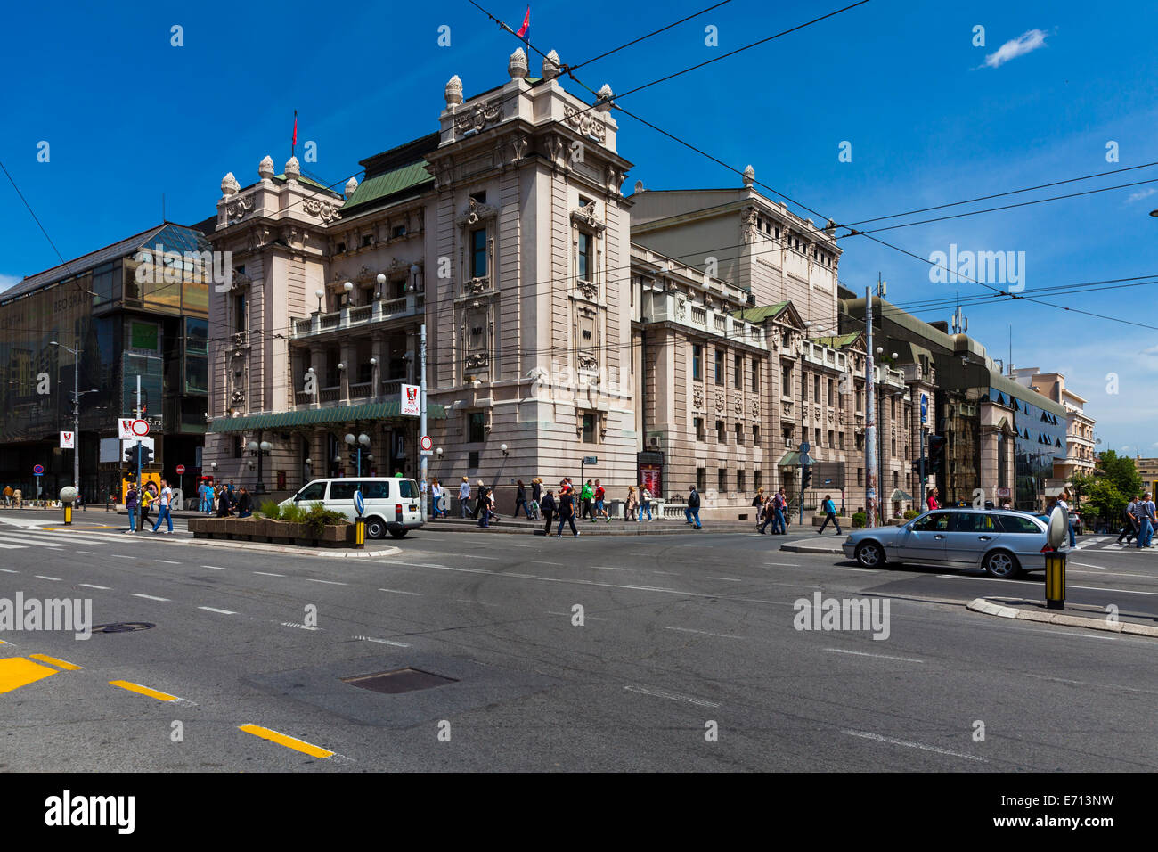 Belgrade theatre square city hi-res stock photography and images - Alamy