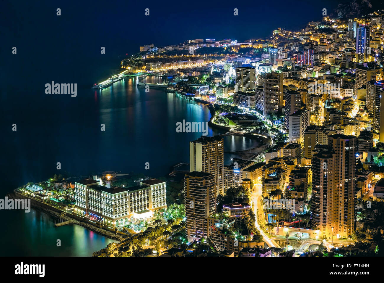 Monaco, Monte Carlo at night Stock Photo - Alamy