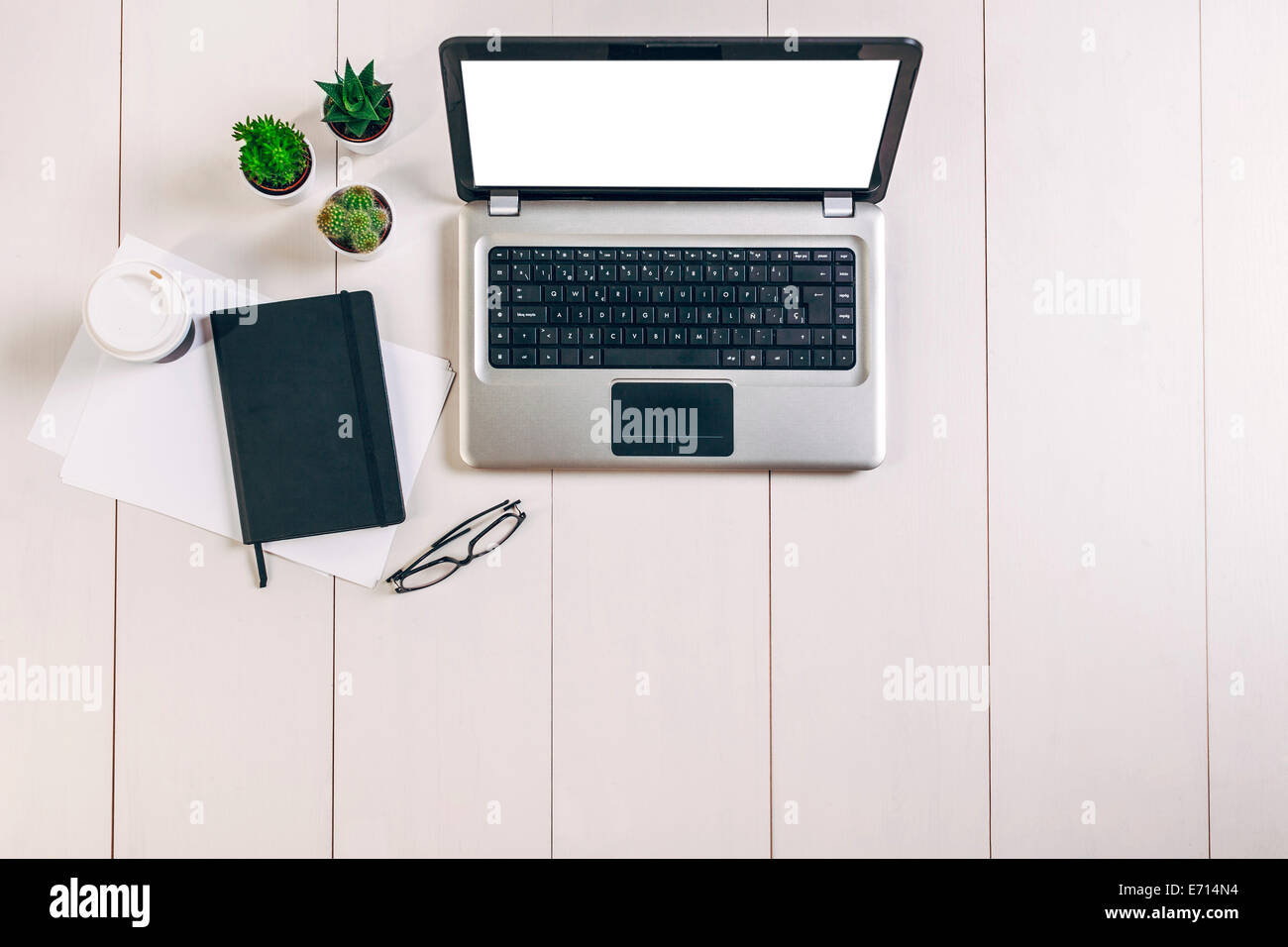 Still life with laptop Stock Photo - Alamy