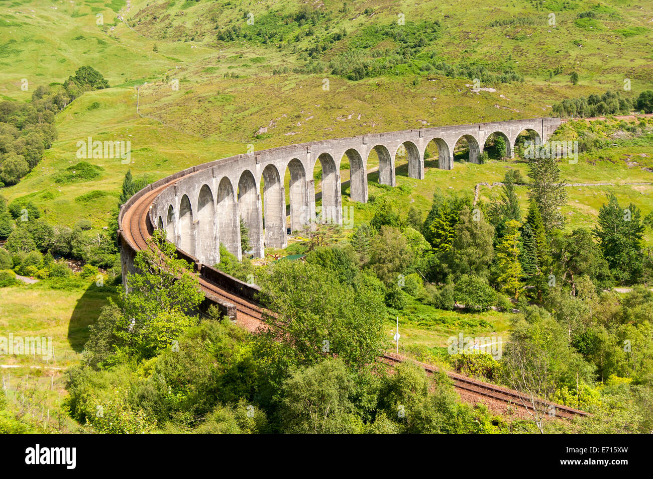 Glenfinnan Viaduct, Arched Railway Bridge on West Highland Line in ...
