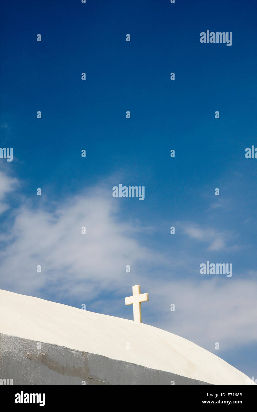 Greece, Cyclades, Naxos, Cross of a church Stock Photo - Alamy