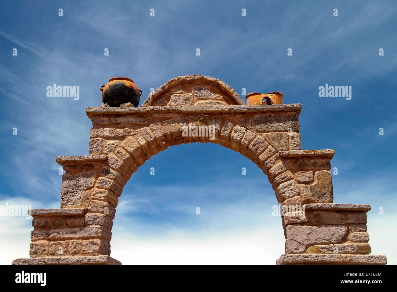 South America, Peru, Tacquile Island, Arch Stock Photo - Alamy