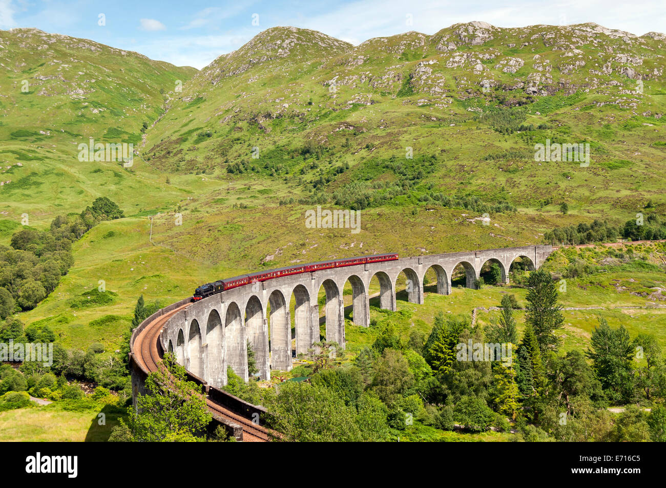 Glenfinnan Viaduct, Arched Railway Bridge on West Highland Line in ...
