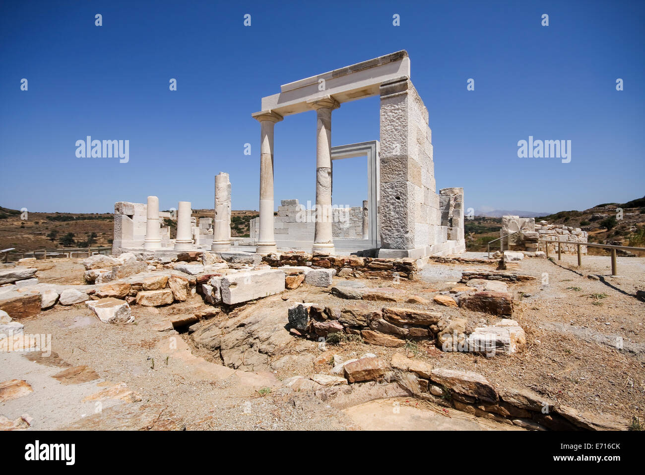 Greece, Cyclades, Naxos, Temple of Sangri, Demeter Temple Stock Photo ...