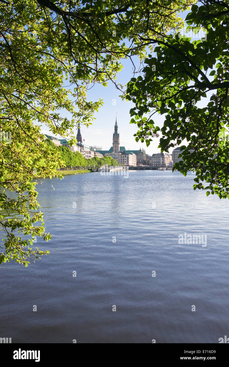 Germany, Hamburg, View of the Alster Lake Stock Photo - Alamy