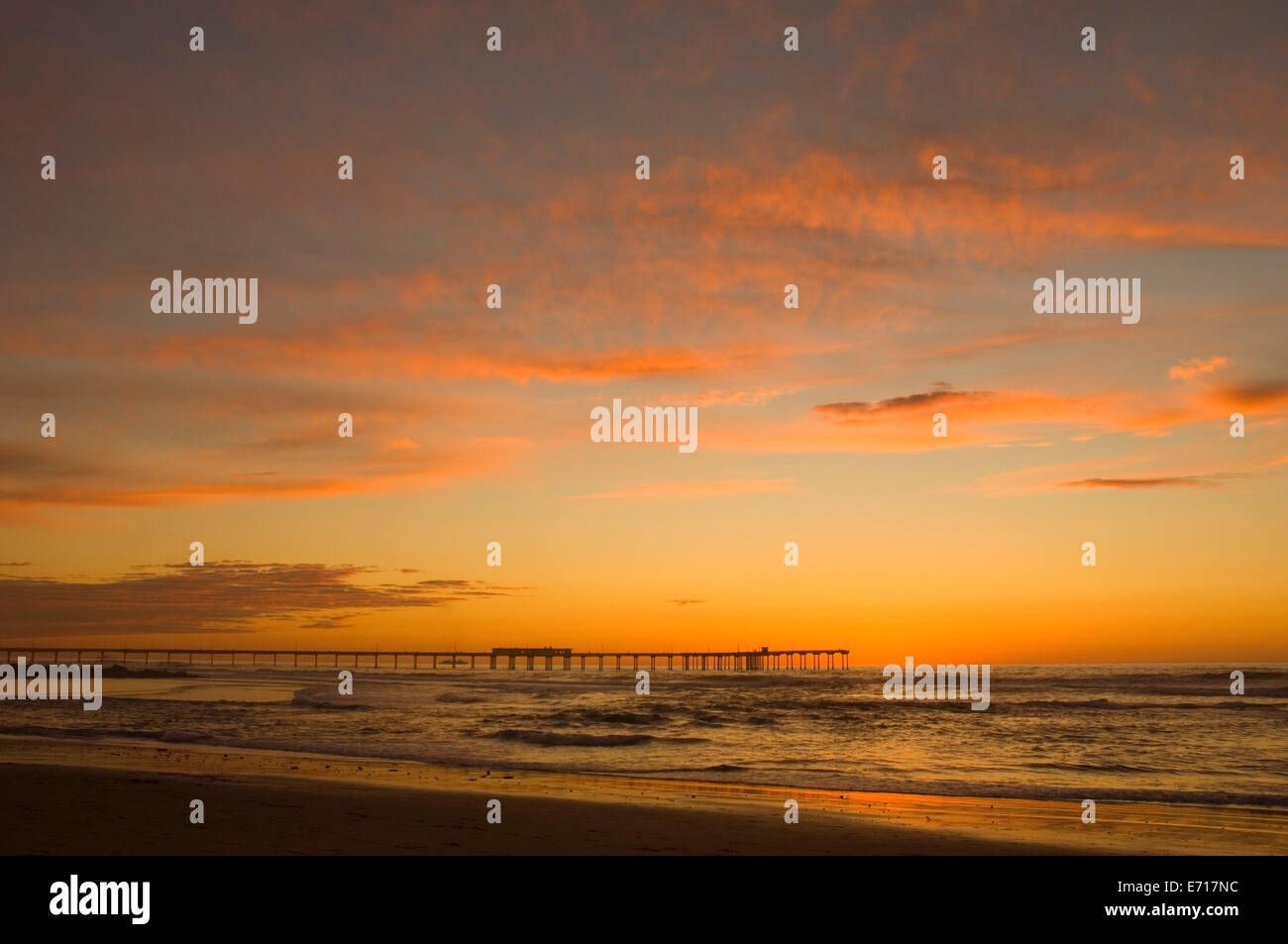 Ocean Beach Pier sunset, Ocean Beach, California Stock Photo - Alamy