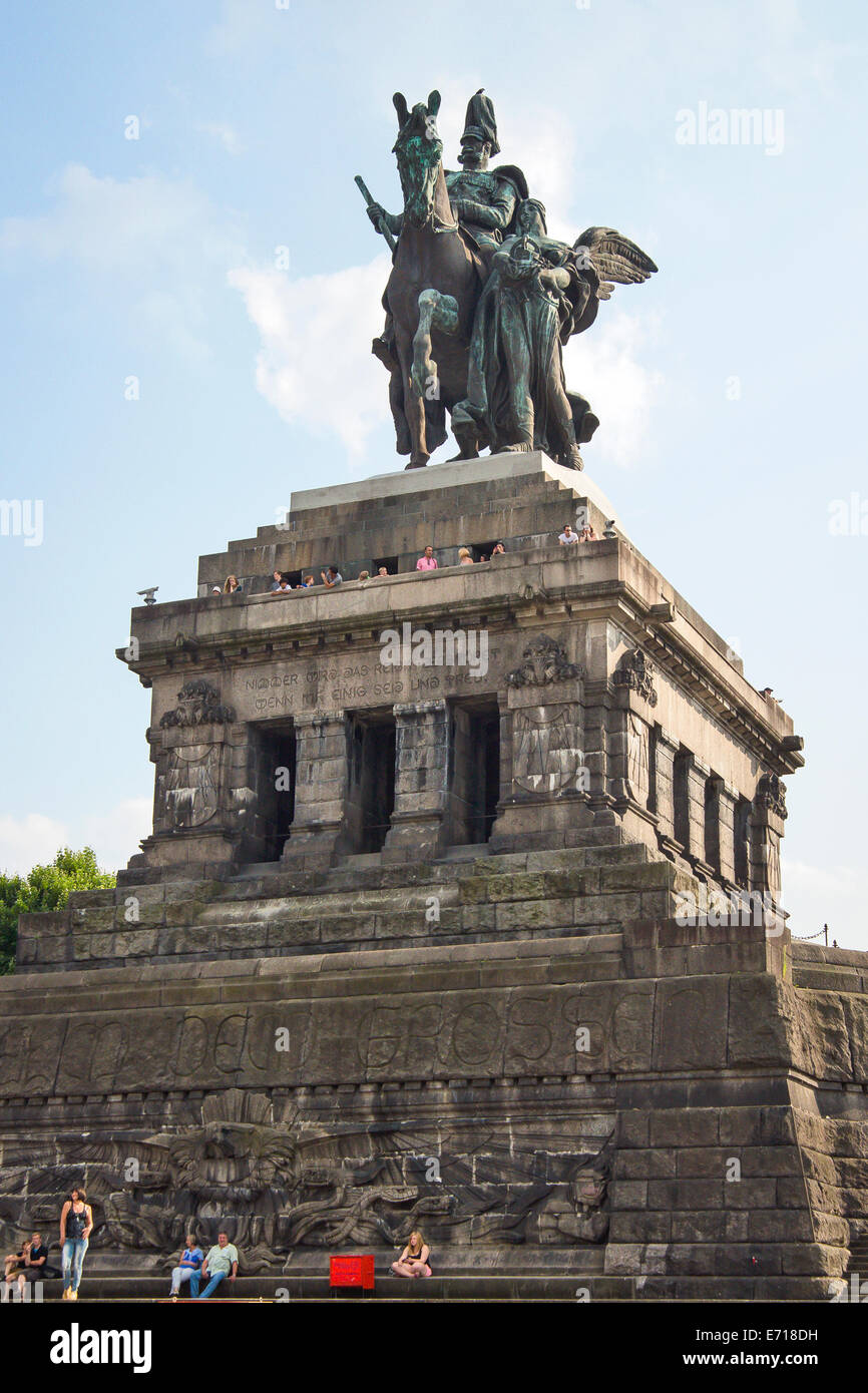 Statue of imperator Wilhelm at the Deutsches Eck, Koblenz, Coblenz ...