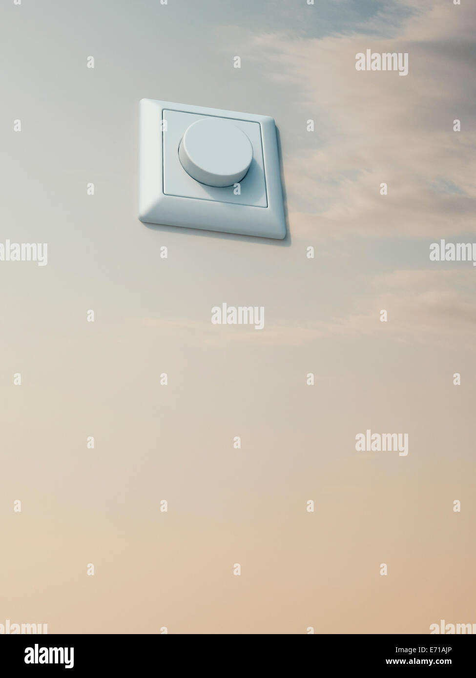 3d Rendering, dimmer switch on photographic wallpaper Stock Photo - Alamy