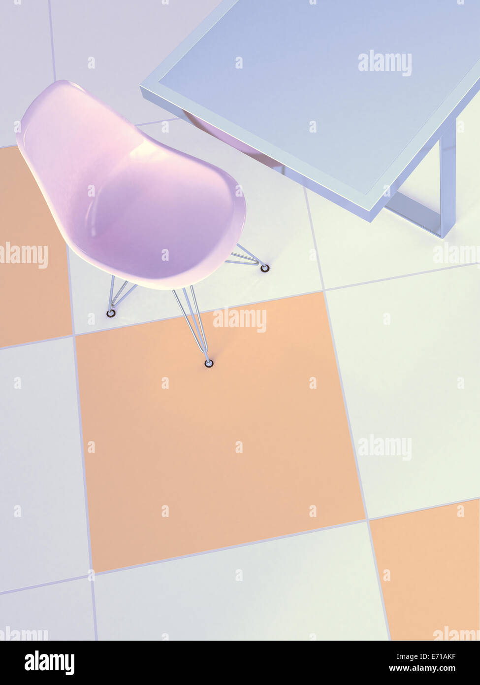 Chair on tiles hi-res stock photography and images - Alamy