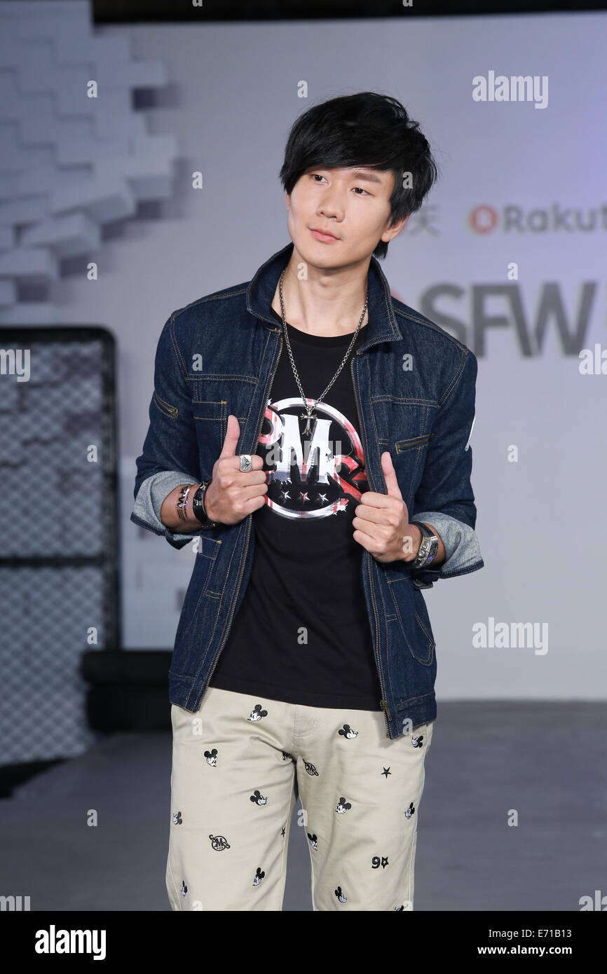 Taipei. 1st Sep, 2014. Singer JJ Lin attends a commercial activity in ...