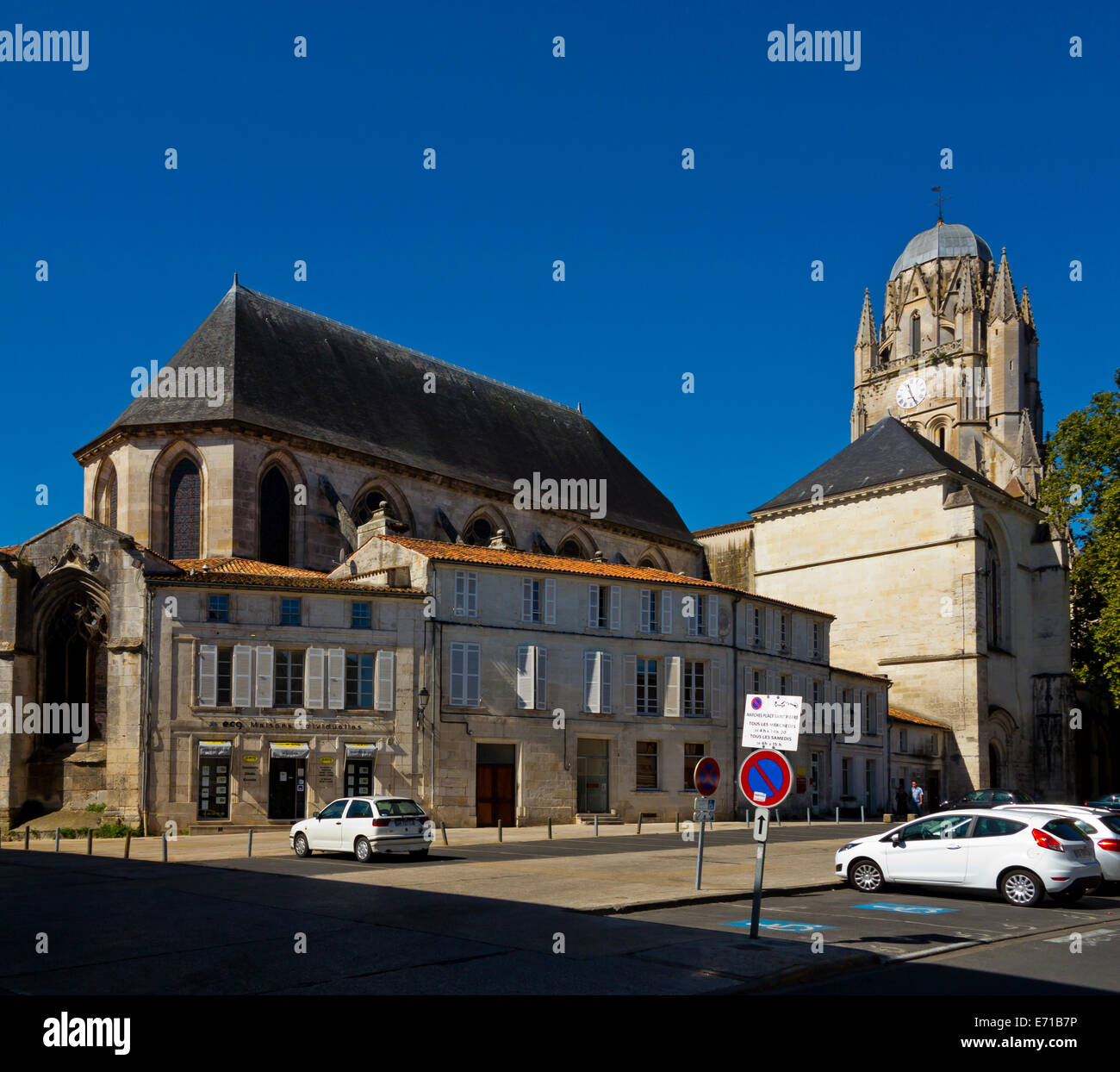 The Cathedral of Saint Pierre in the centre of Saintes a town in the ...