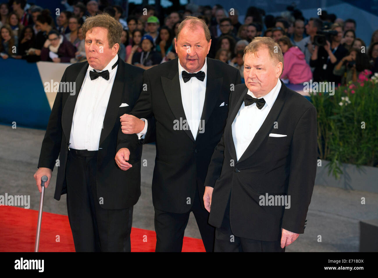 Venice, Italy. 2nd Sep, 2014. Nils Westblom, Roy Andersson and Holger ...