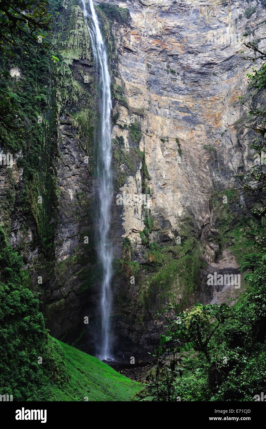 Gocta Waterfalls route in CHACHAPOYAS . Department of Amazonas .PERU ...